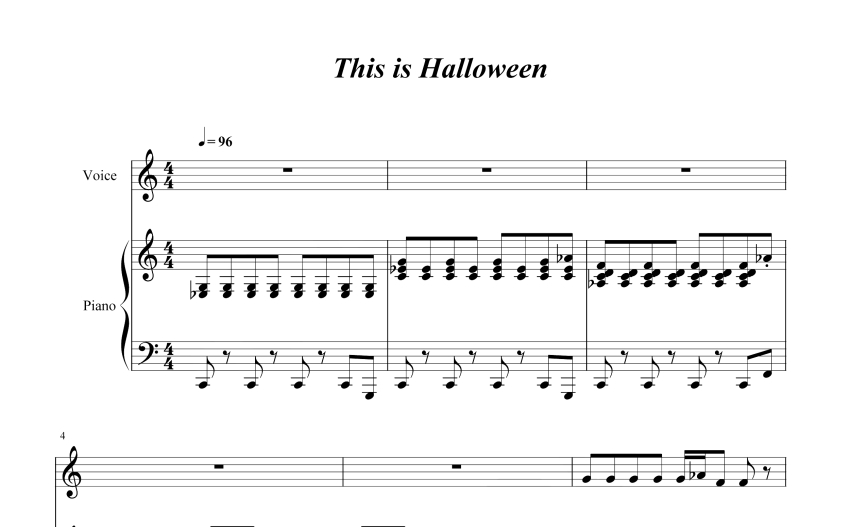 Danny Elfman《This Is Halloween》钢琴谱 - 打谱啦